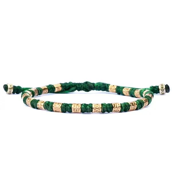 HARBOUR UK Freya Gold Vermeil Rope Bracelet - Green
