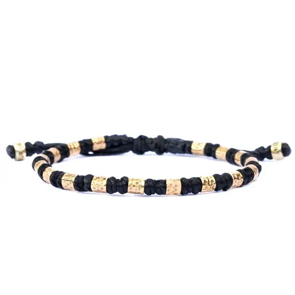 HARBOUR UK Freya Gold Vermeil Rope Bracelet - Black