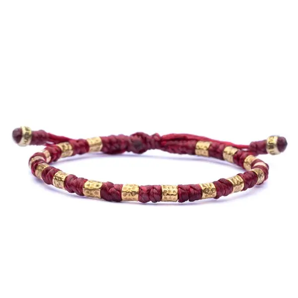HARBOUR UK Freya Gold Vermeil Rope Bracelet - Red