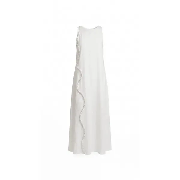 MUDA CLOTHING FZ LLC Pearl Linen Maxi Dress - White