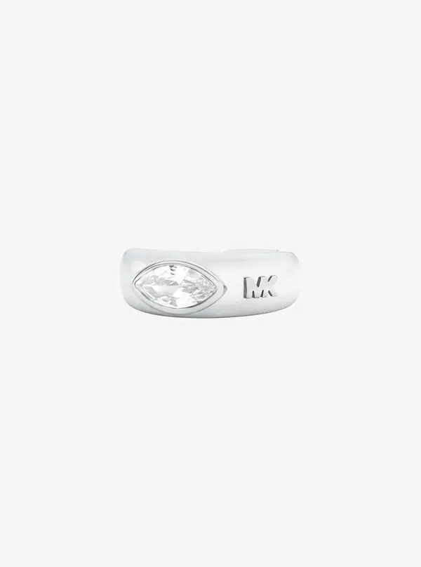 Michael Kors Marquise Stone Ear Cuff In -tone - Silver