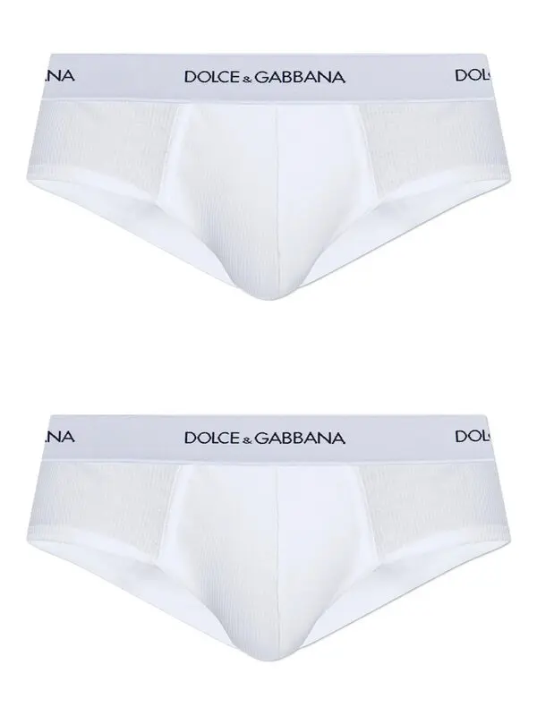 Dolce & Gabbana Stretch Jersey Regular-fit Brando Briefs 2-pack - White