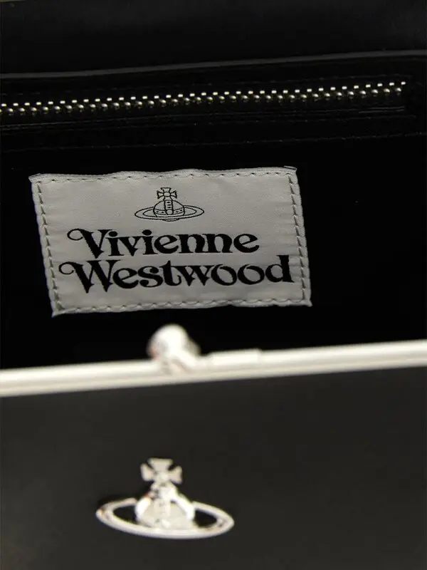VIVIENNE WESTWOOD Granny Frame Purse With Orb Bas Relief - Black