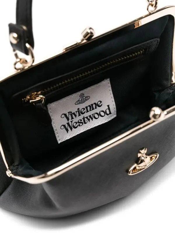 VIVIENNE WESTWOOD Granny Frame Purse With Orb Bas Relief - Black