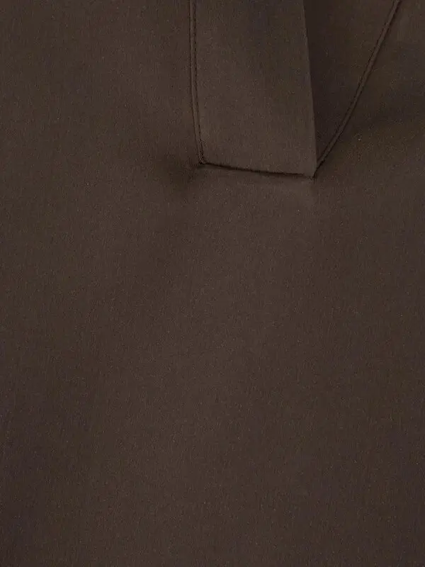TOM FORD Peach-feel Silk Satin Polo - Brown
