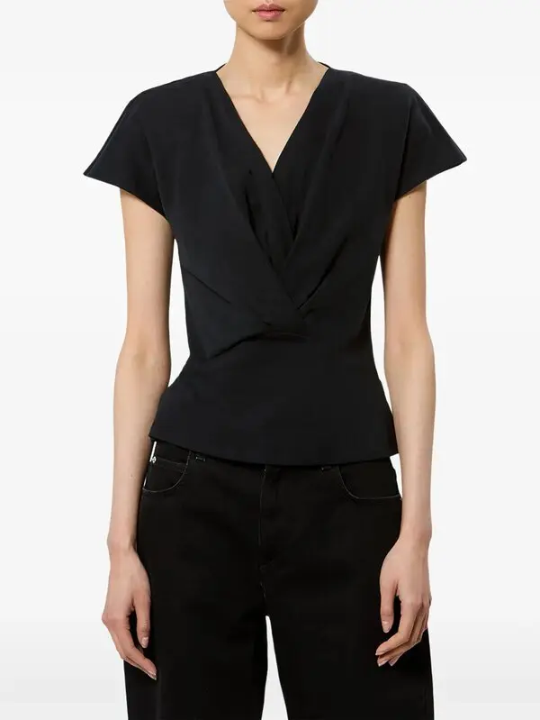 Isabel Marant Étoile Nadrine Draped Cotton Jersey T-shirt