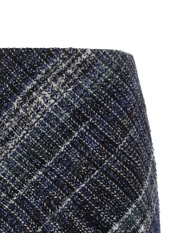 Missoni Checked Wool Blend Mini Skirt