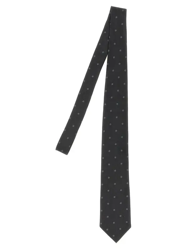 TOM FORD Polka Dot Silk Tie - Black