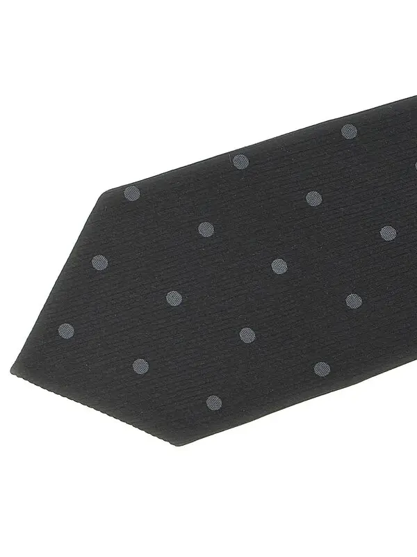 TOM FORD Polka Dot Silk Neck Tie - Black