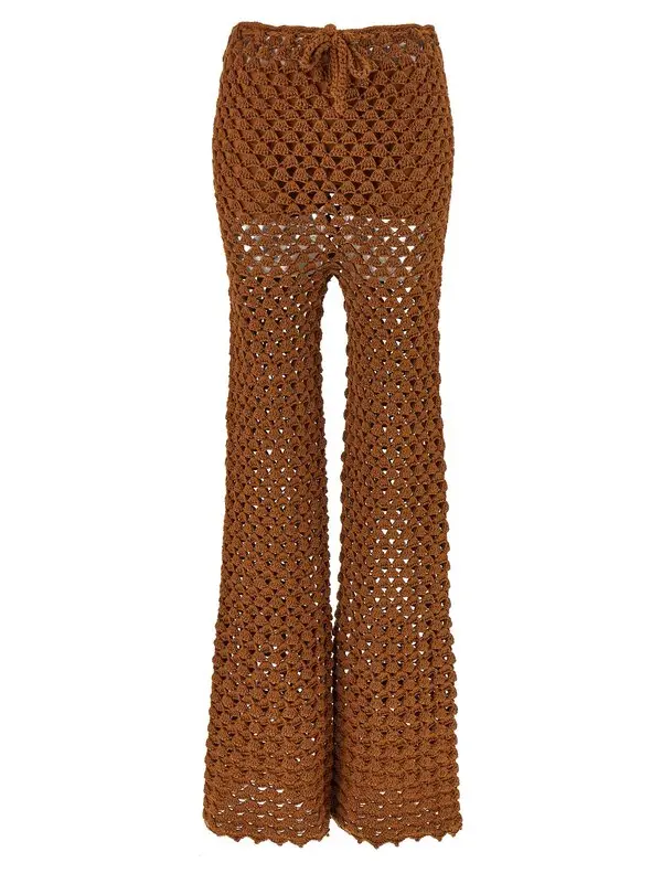 ERMANO SCERVINO Ermanno Scervino Crochet Flared Leg Pants With Drawstring Closure