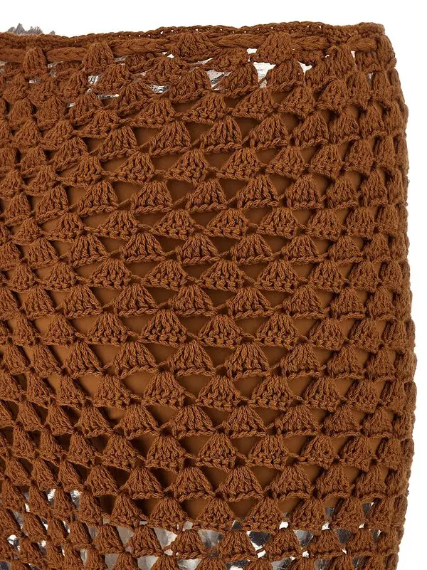 ERMANO SCERVINO Ermanno Scervino Crochet Flared Leg Pants With Drawstring Closure