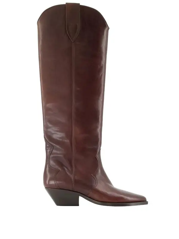 Isabel Marant Étoile Denvee Leather High Boots - Red
