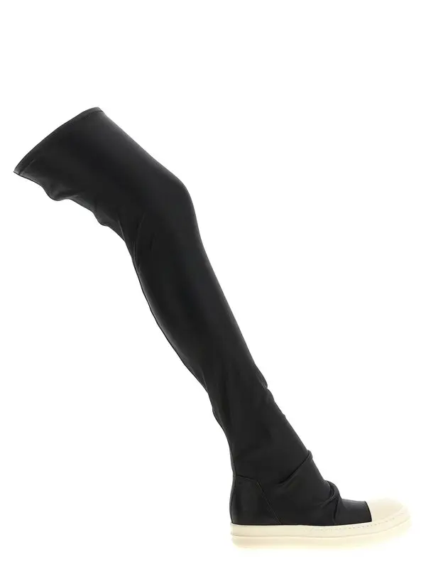 Rick Owens High Stocking Sneaks' Boots - Black