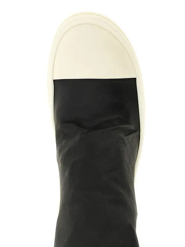 Rick Owens High Stocking Sneak Boots - Black