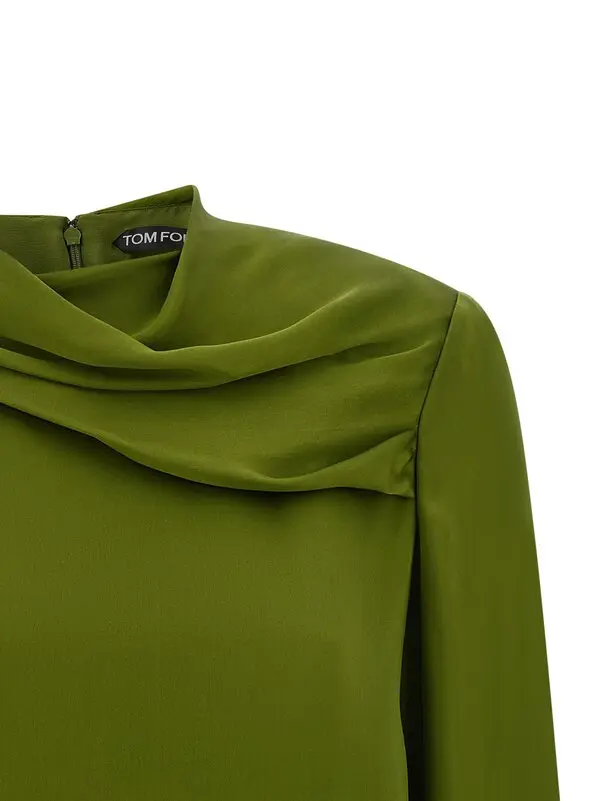 TOM FORD Draped Neck Blouse