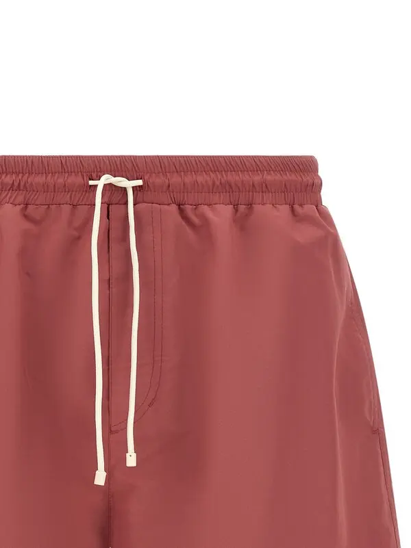 Brunello Cucinelli Logo Swim Shorts - Red