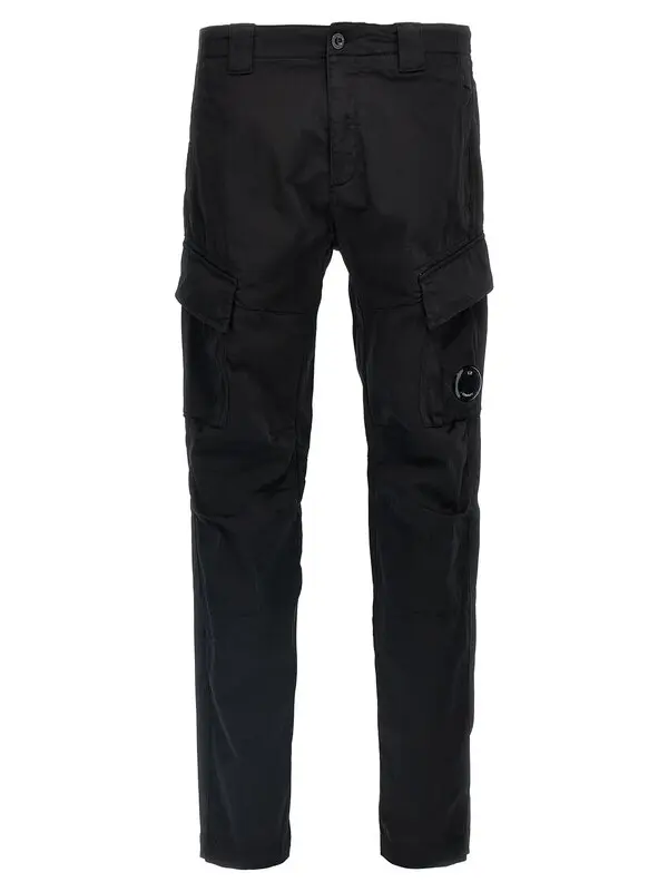C.P. COMPANY Cotton Lens Cargo Pants - Black