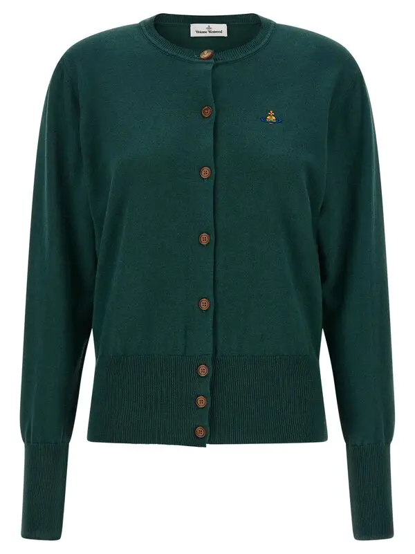 VIVIENNE WESTWOOD Bea Cotton Cashmere Blend Cardigan - Green