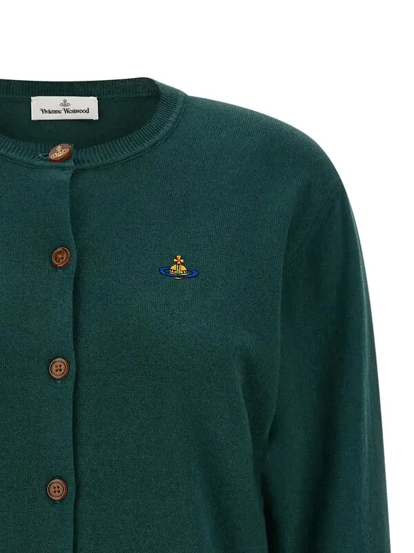 VIVIENNE WESTWOOD Bea Cotton Cashmere Blend Cardigan - Green