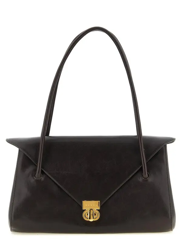 Marni E/w Leather Shoulder Bag - Brown