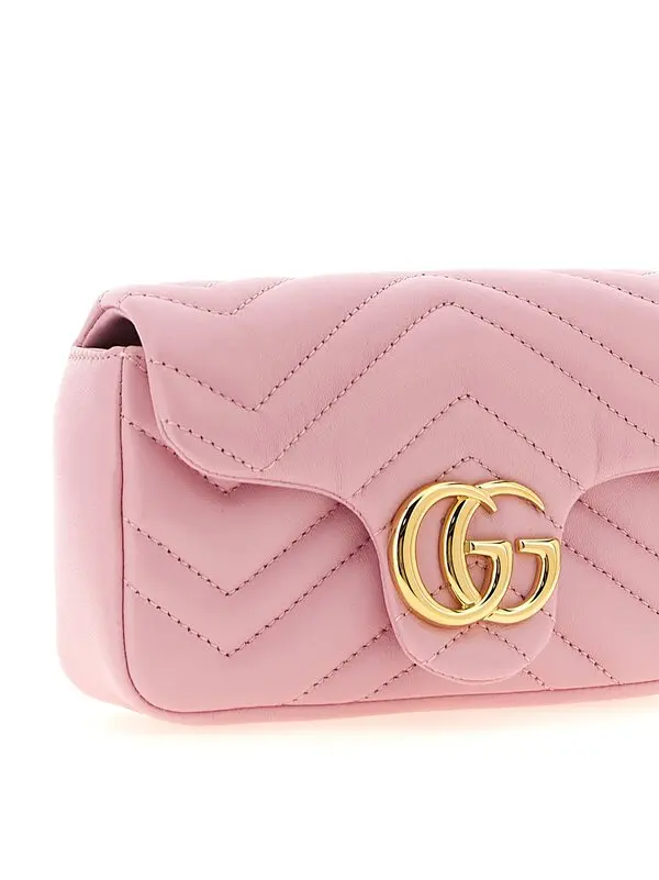 Gucci Gg Marmont Chevron Crossbody Bag