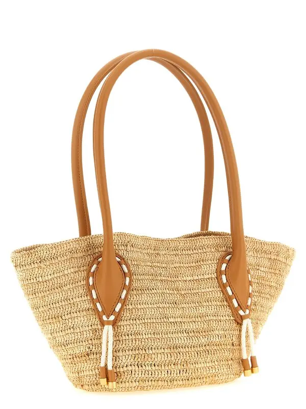 CHRISTIAN LOUBOUTIN Venus Basket Mini Shopping Bag - Cream