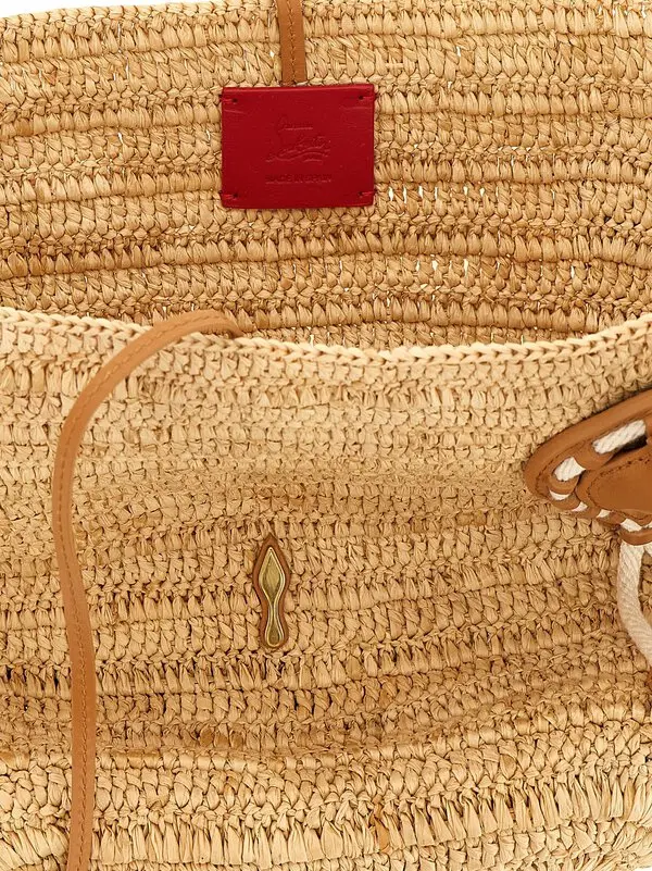 CHRISTIAN LOUBOUTIN Venus Basket Mini Shopping Bag - Cream