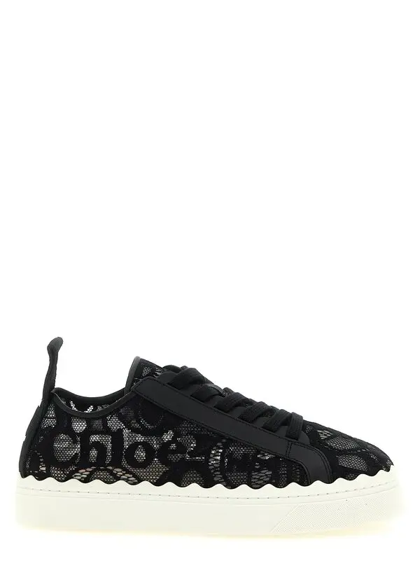 Chloé Lauren' Lace Sneakers - Black