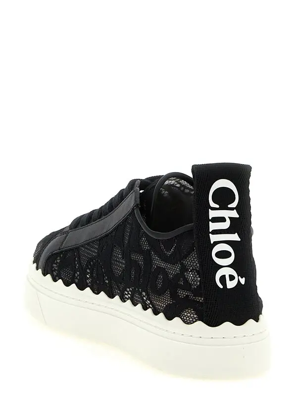 Chloé Lauren' Lace Sneakers - Black