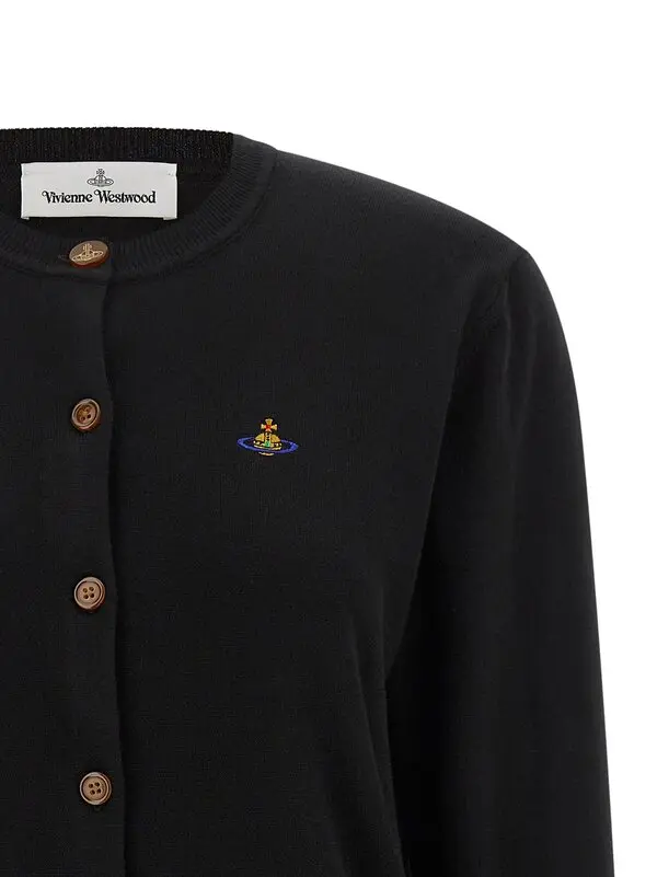 VIVIENNE WESTWOOD Bea Crew Neck Cardigan - Black