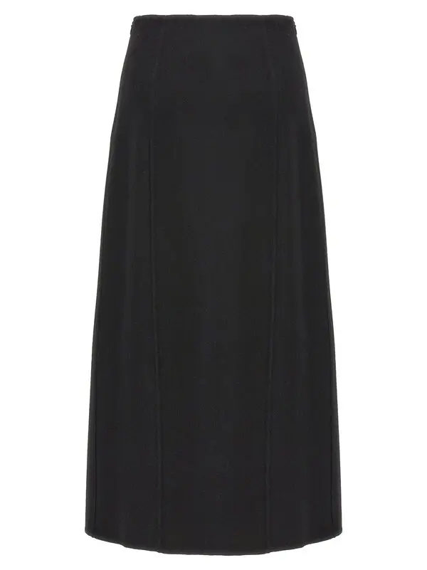 ERMANO SCERVINO Ermanno Scervino Long Wool Cloth Skirt With Front Split