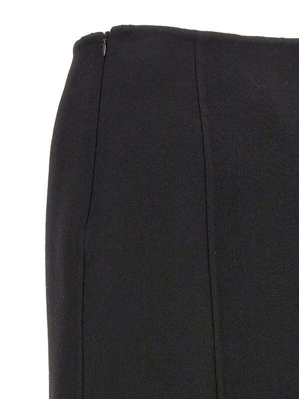 ERMANO SCERVINO Ermanno Scervino Long Wool Cloth Skirt With Front Split
