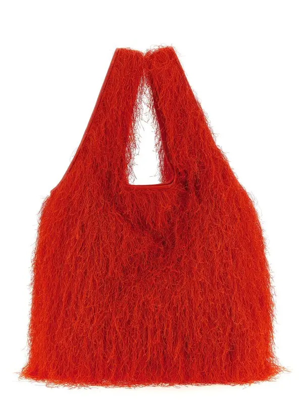 Dries Van Noten Fringed Tote Bag - Red