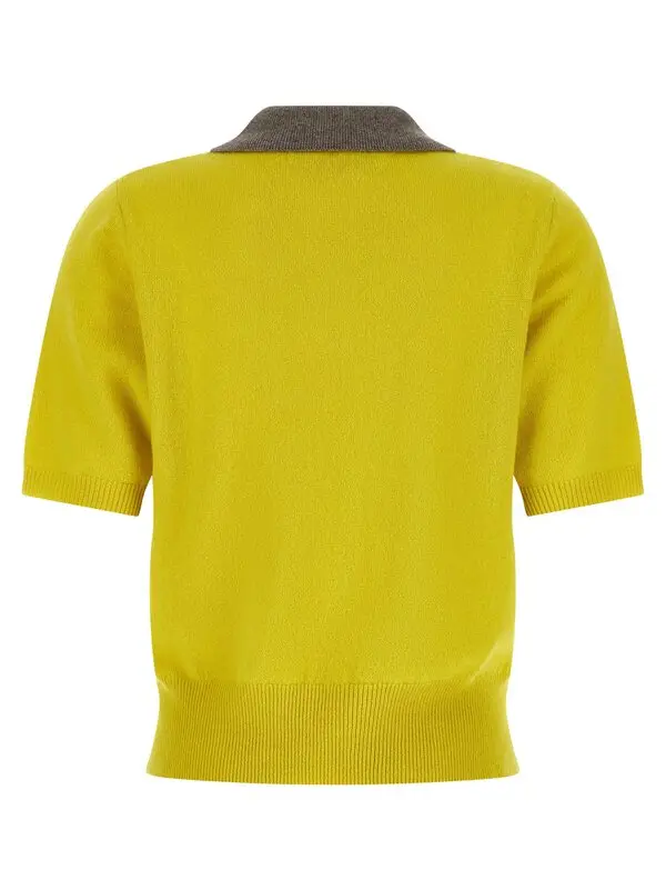 Marni Cashmere Short Sleeve Polo Shirt