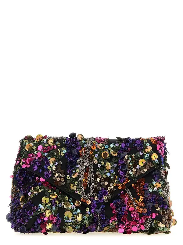 Dries Van Noten Embellished Envelope Clutch - Multicolor