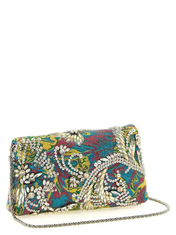 Dries Van Noten Embellished Jacquard Envelope Clutch