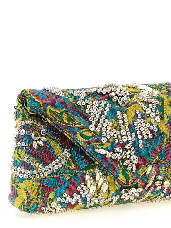 Dries Van Noten Embellished Jacquard Envelope Clutch