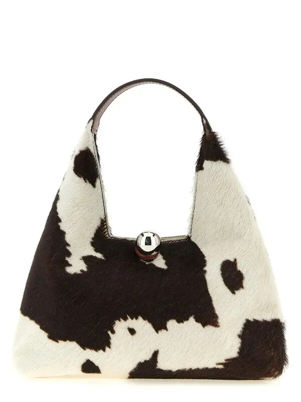 Marni Small Trapeze Handbag In Pony Hair - Brown