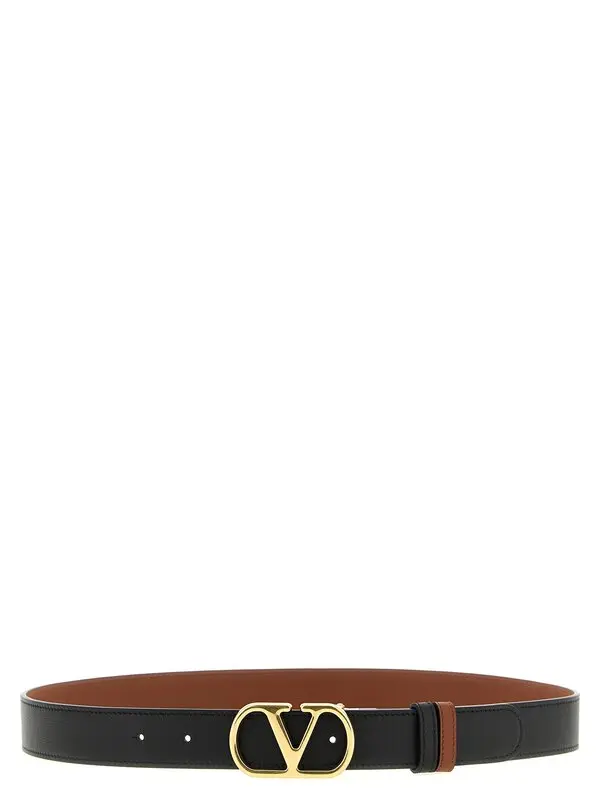 Valentino Garavani Vlogo Reversible Belt - Black