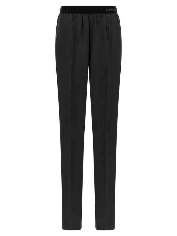 TOM FORD Silk Pants - Black