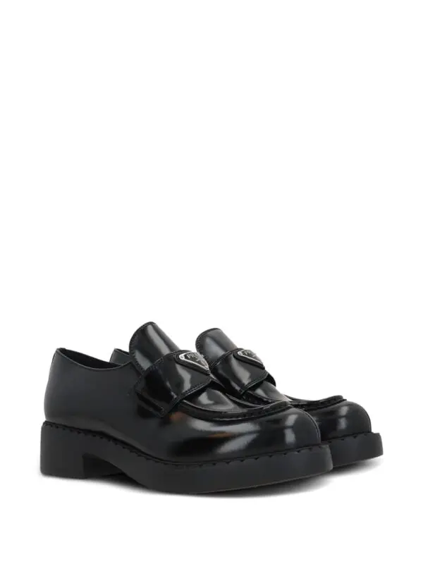 Prada Brushed Leather Loafers