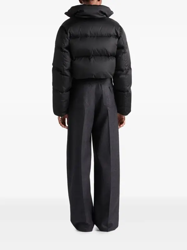 Prada Cropped Fit Stand-up Collar Down Jacket
