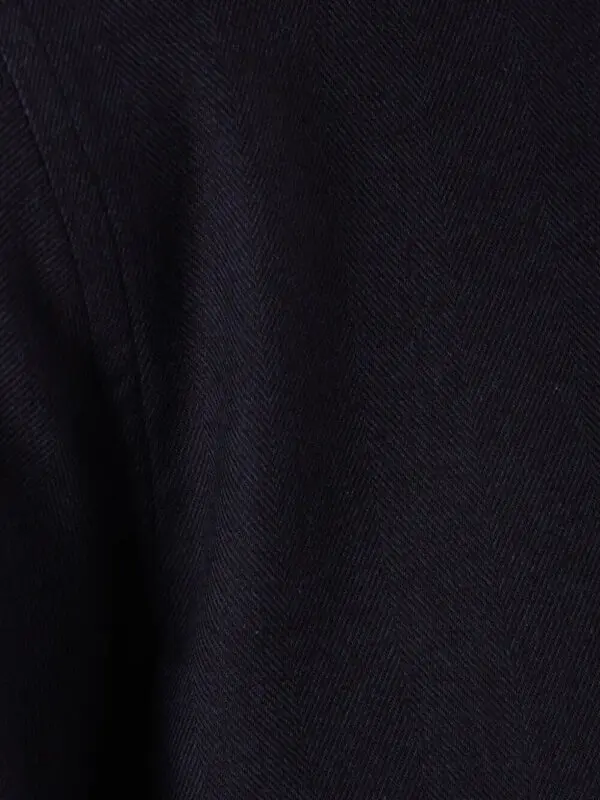 Brunello Cucinelli Herringbone Cotton Blend Shirt - Blue
