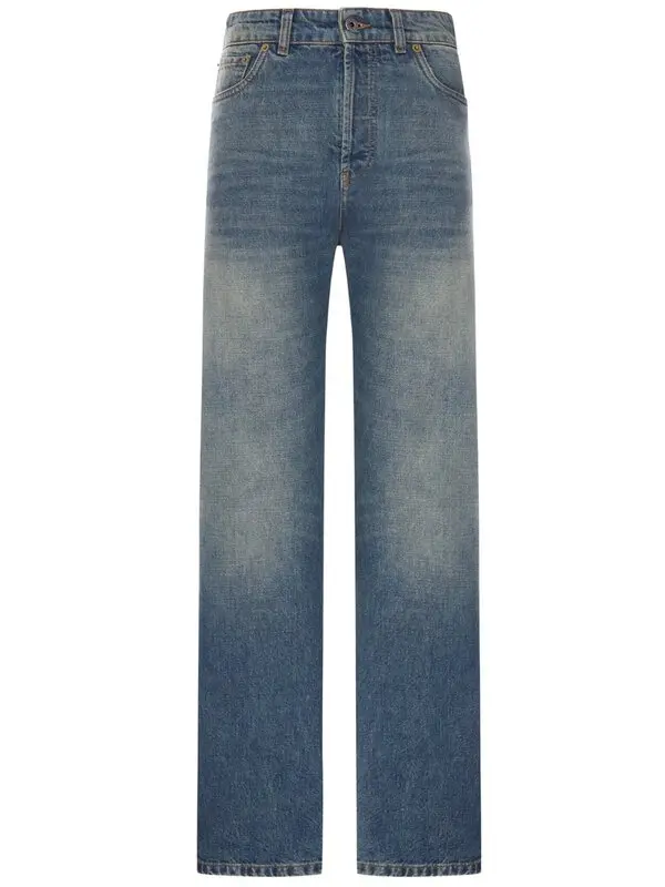 Miu Miu Five-pocket Denim Jeans With Vintage Treatment - Blue