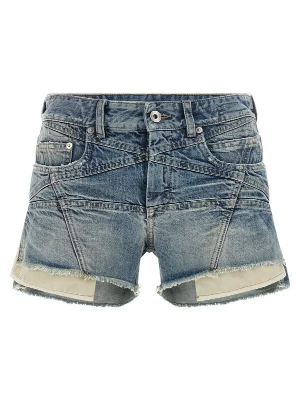 Rick Owens Lana Cut Offs' Shorts - Blue