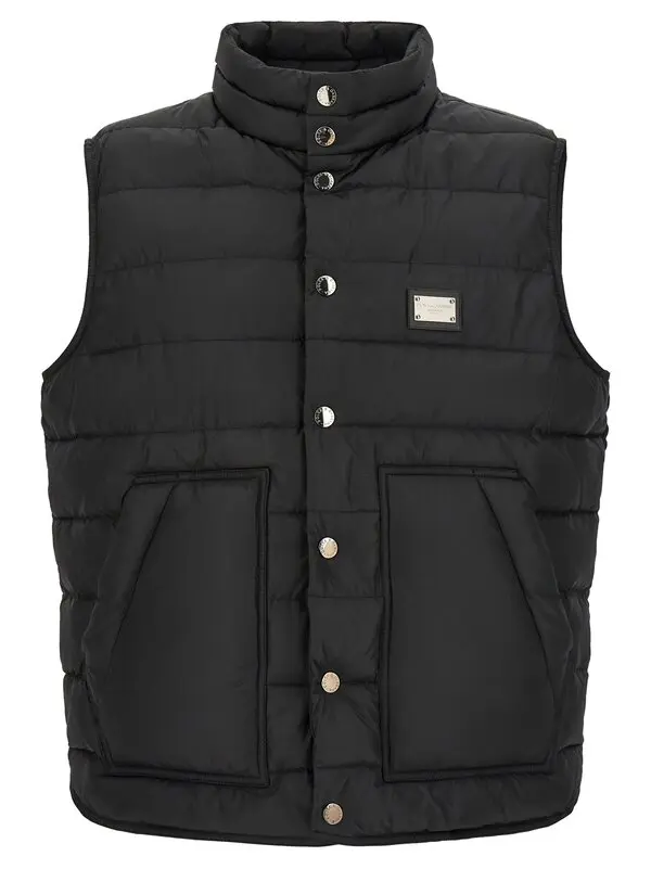 Dolce & Gabbana Quilted Padded Vest - Black