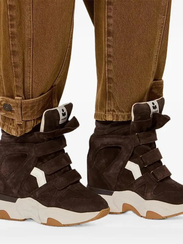 Isabel Marant Étoile Balskee High-top Wedge Suede Sneakers - Brown