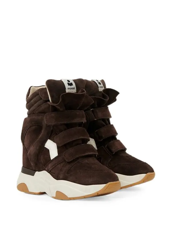 Isabel Marant Étoile Balskee High-top Wedge Suede Sneakers - Brown