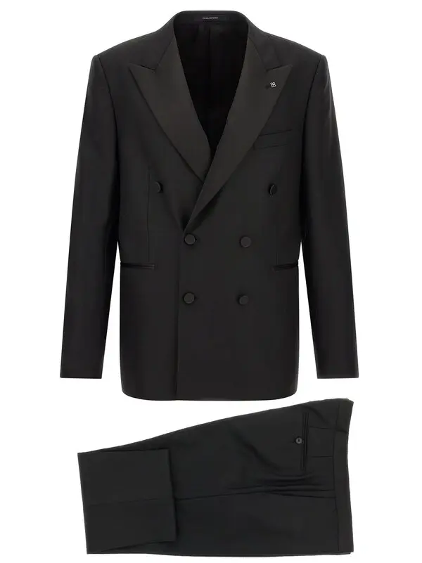 Tagliatore Bruce' Tuxedo Dress - Black