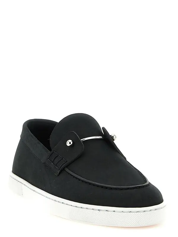 CHRISTIAN LOUBOUTIN Chambeliboat Nubuck Leather Loafers
